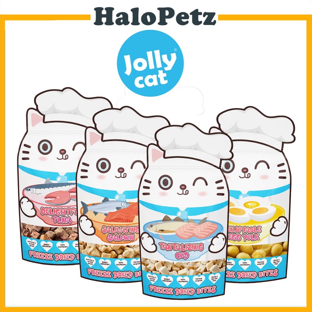 Jollycat Freeze Dried Bites Cat Treat - Egg, Cod, Salmon Tuna | Shopee ...