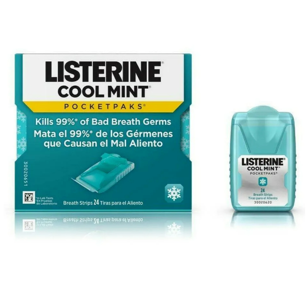 Premium Single package - Listerine Pocketpaks Cool Mint - Breath Strips ...