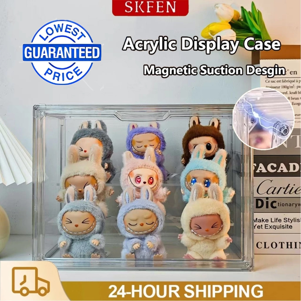 【SG】Acrylic Labubu Display Box Popmart Figurine Display Case Molly ...