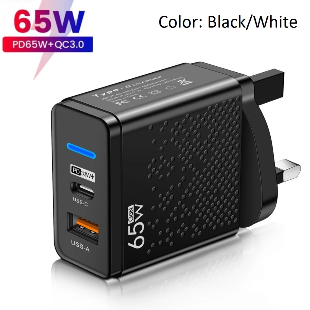 65w USB Fast Charger For Voice Raw Charger PD Cable Qc3.0/pd 33w PD ...