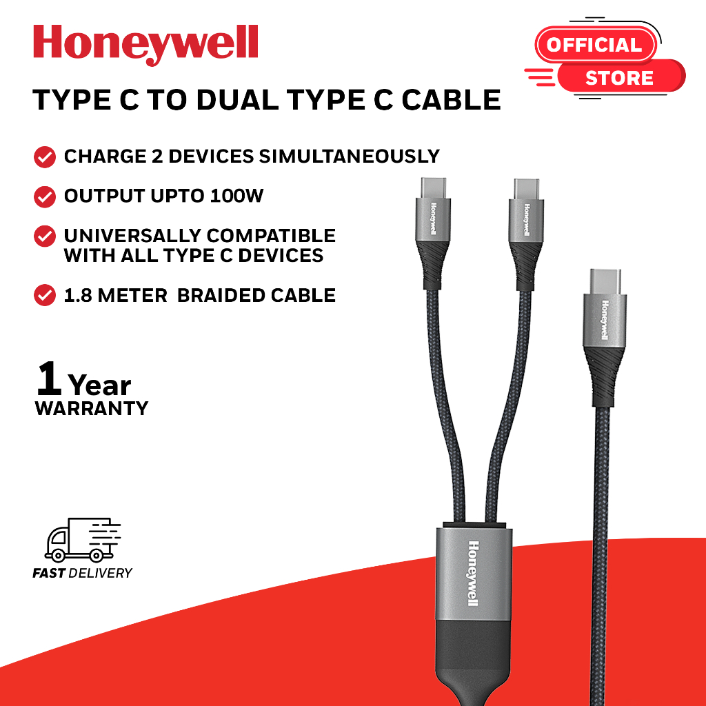 Honeywell Type C to Dual Type C Cable | Shopee Singapore