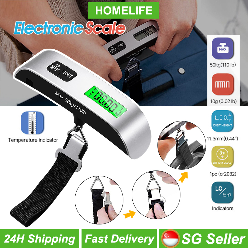 Travel Scale 50kg/110lb Luggage Scale Electronic Digital Scale Portable ...