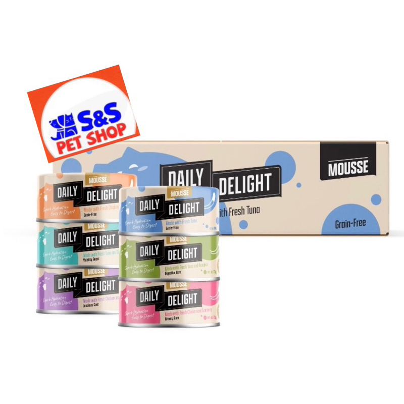 Daily Delight Cat Food Mousse 80g 🔥🔥{Ready Stocks}{Bundle of 12/24 ...