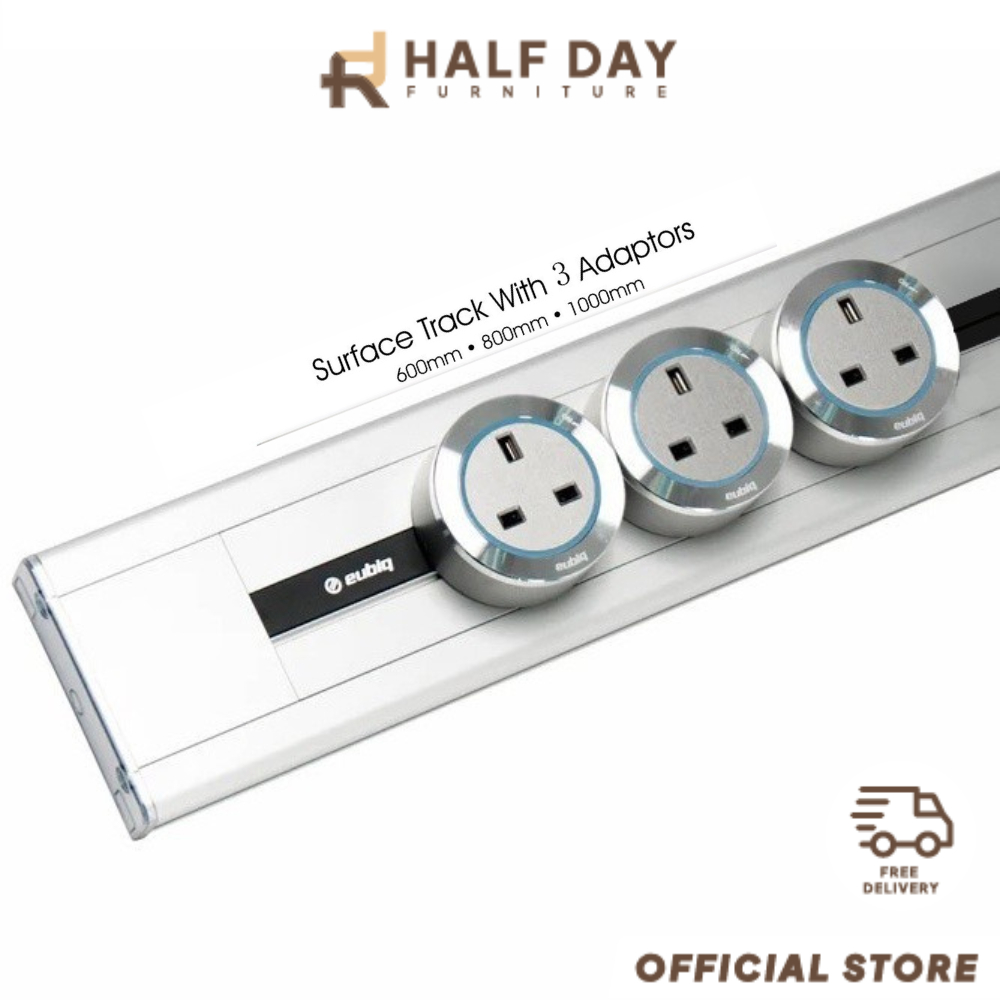 Eubiq Power Track & 03 Adaptors Bundle - Silver (Installation Inclusive ...