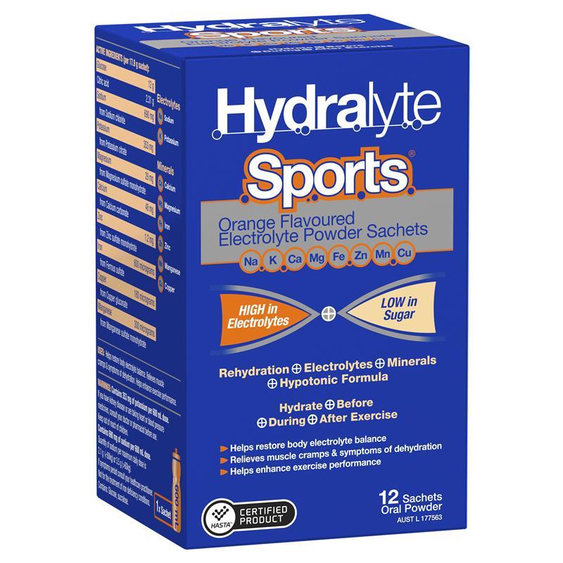 Hydralyte Sports Lemon&Lime / Orange 12 Sachet's/box | Shopee Singapore
