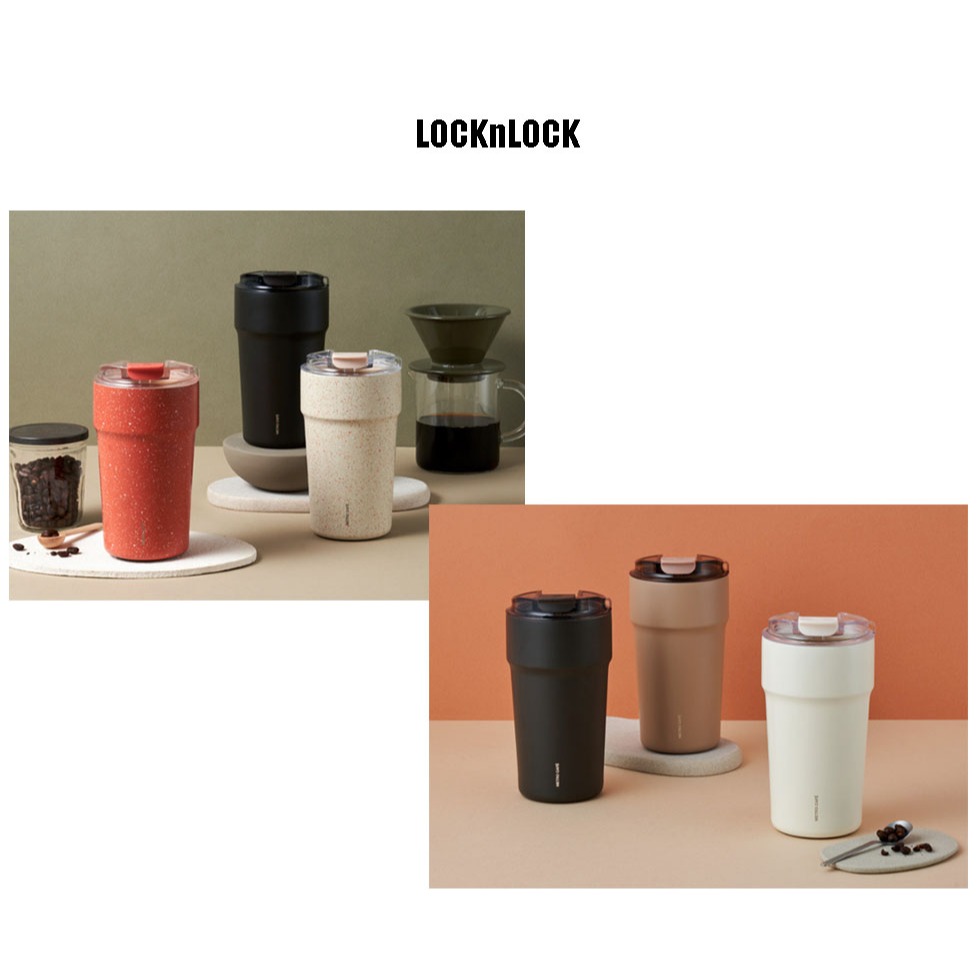 LocknLock Metro Cafe Ceramic Tumbler 500ML, Vanilla Latte, Cafe Mocha ...