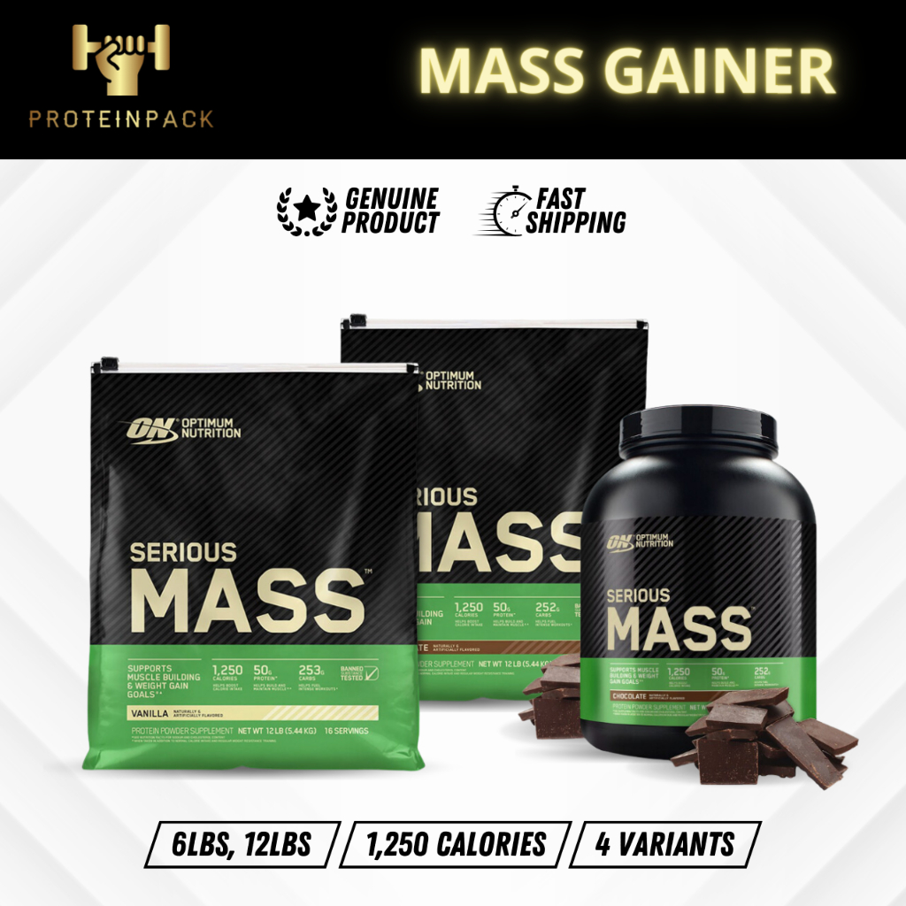 Optimum Nutrition - Serious Mass 6lbs 12lbs Mass Gainer Calories Daily ...