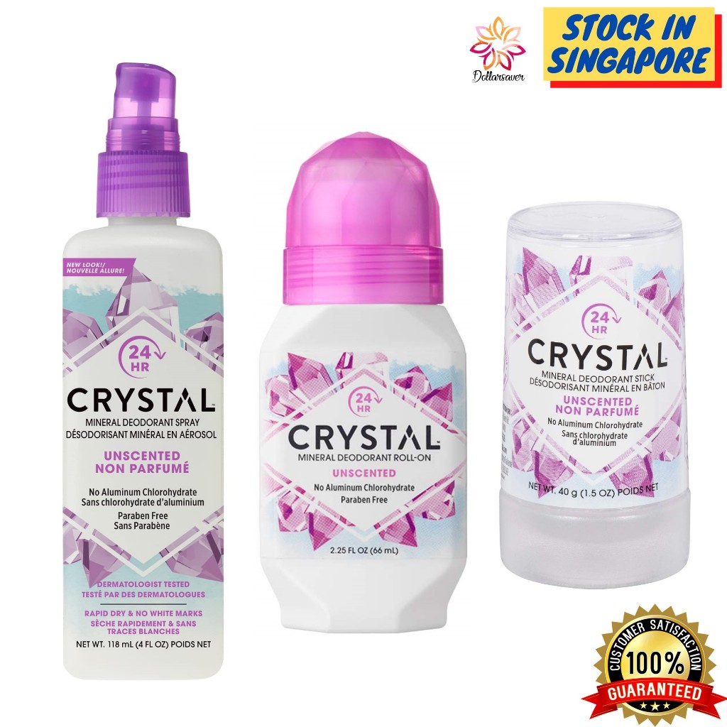 Crystal Body Roll On Deodorant, Mineral Deodorant Stick, Unscented 40g ...