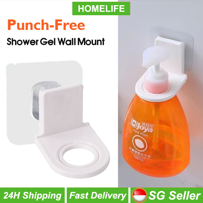 Bathroom Organizer Wall Mounted Shampoo Bottle Shelf Shower Gel Rack ...