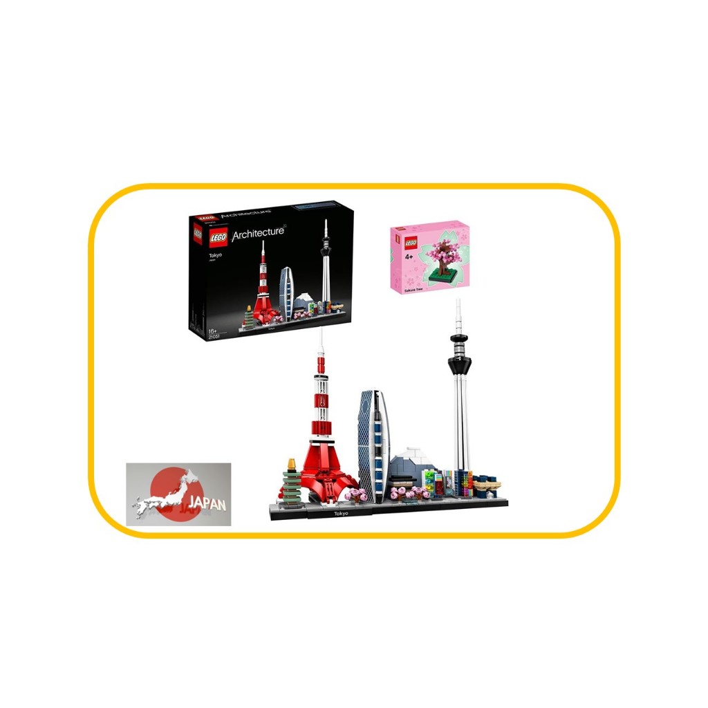 LEGO Architecture Tokyo 21051 + Sakura mini set (Japan only) included ...