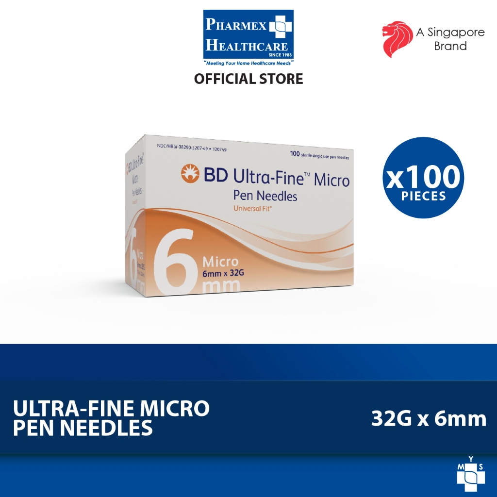 BD Ultra Fine Micro Pen Needle 6mm x 32G (Box of 100's) | Shopee Singapore