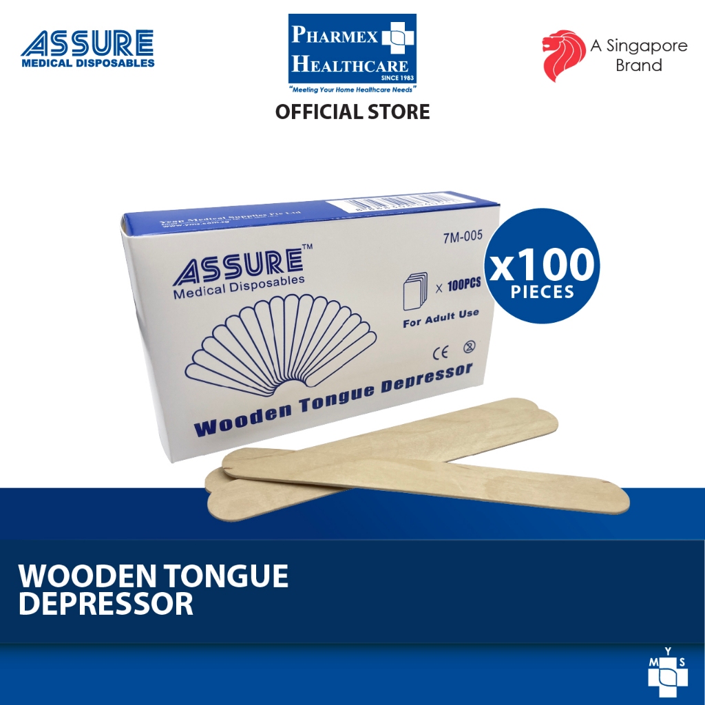 ASSURE Wooden Tongue Depressor (Box of 100's) | Shopee Singapore