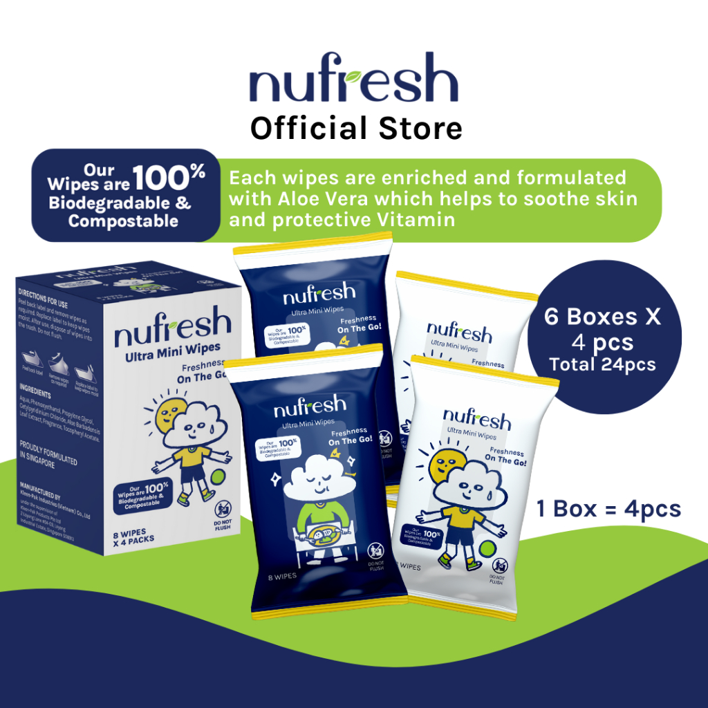 NUFRESH ULTRA MINI WIPES 8SX4 - FSC® MIX_NF3963VN (6 mini boxes ...