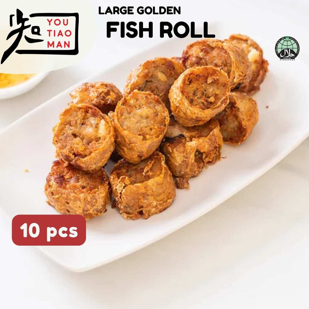 Fried Golden Fish Roll (Large) Frozen Fish Sticks / Ngoh Hiang / Halal ...