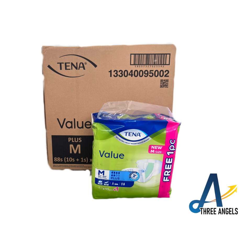 (Carton Deal) Tena Value Adult Diapers 8 x 10s (Medium) | Shopee Singapore
