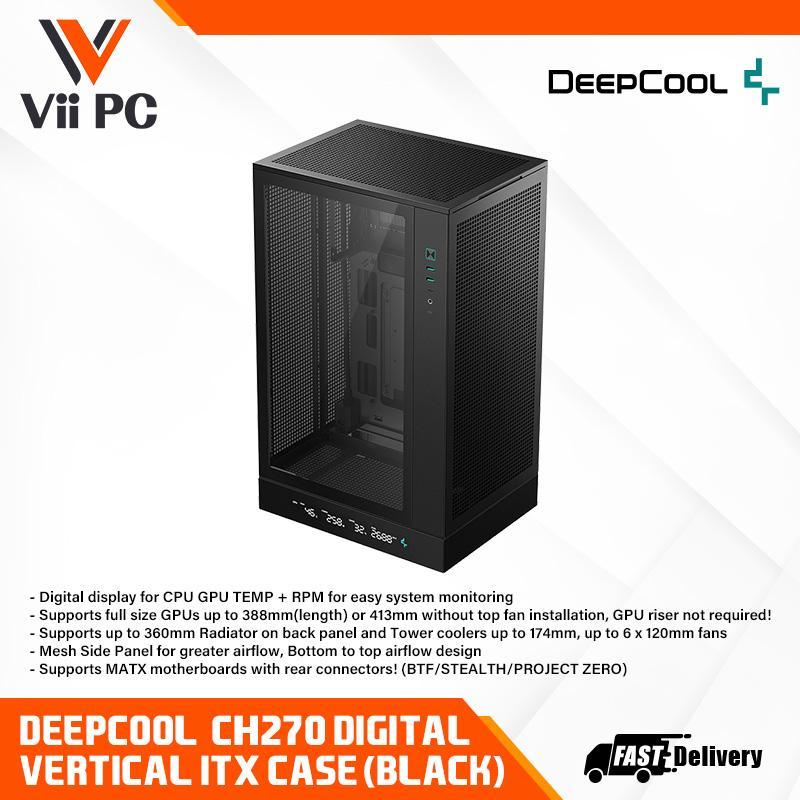 DEEPCOOL CH270 DIGITAL BLACK OR WHITE ITX OR MATX MOTHERBOARD SUPPORT ...