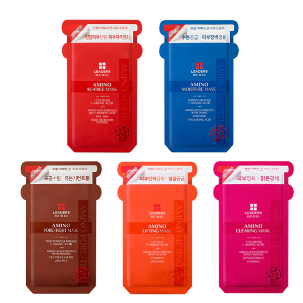 [LEADERS] ️Mediu Amino Mask Packs ️ - Korea #1 Mask Pack / 5 types (5 ...