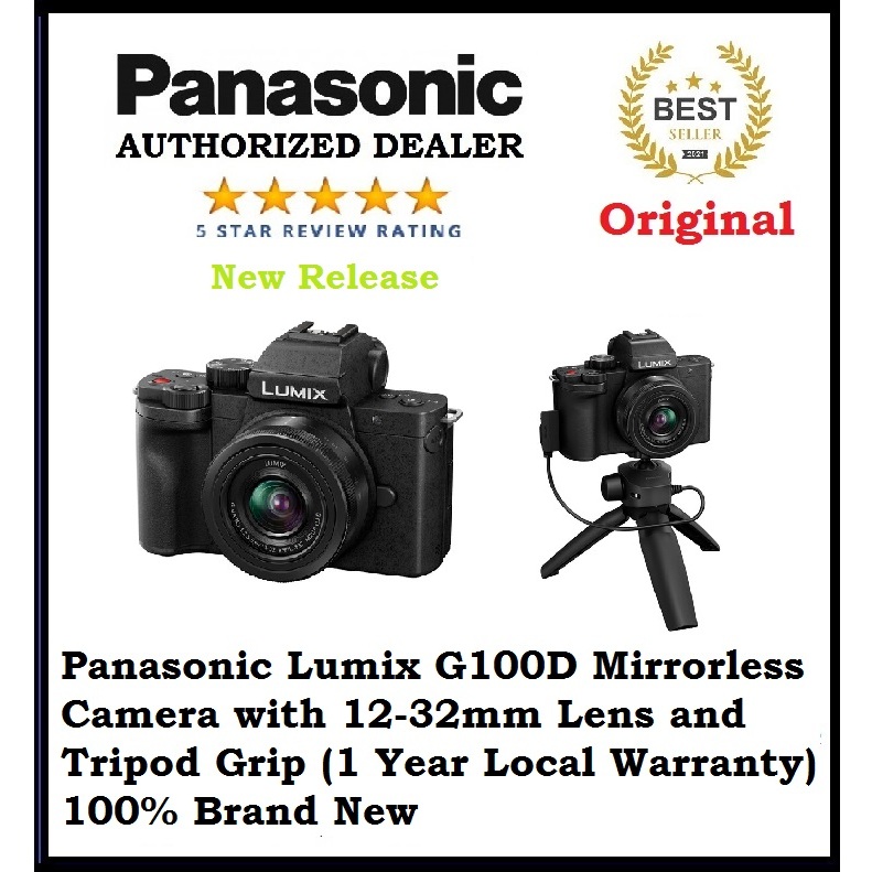 Panasonic Lumix G100D Mirrorless Camera with 12-32mm Lens and Tripod ...