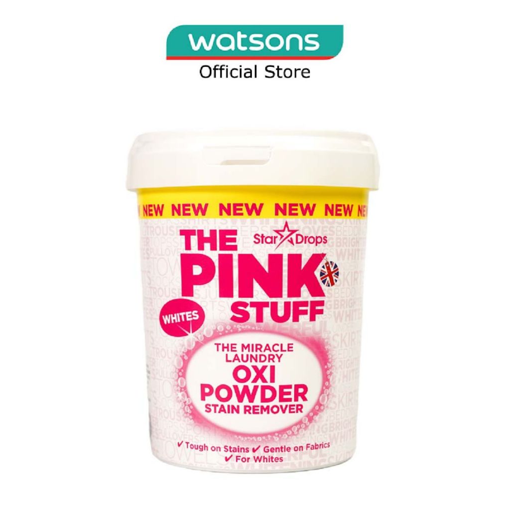 THE PINK STUFF The Miracle Laundry Oxi Powder Stain For Whites (Removes ...