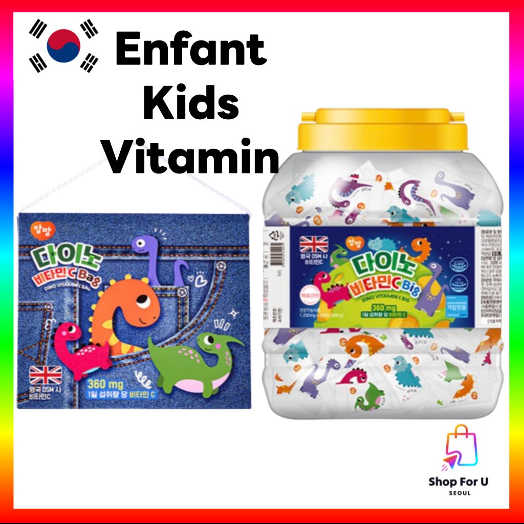 [Enfant] Dino Kids Vitamin C 500 tablets Peach Flavor Children Vitamin ...