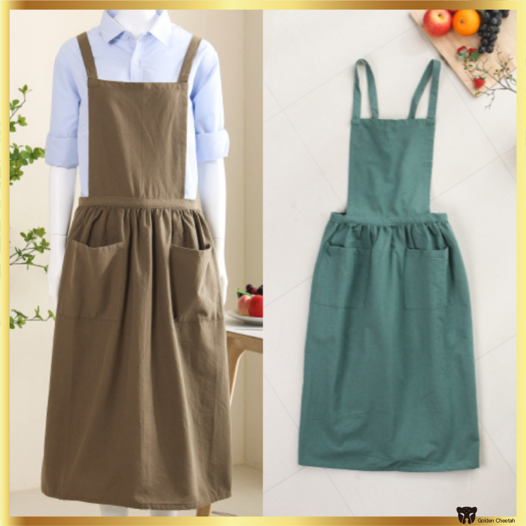 Daiso Korea Lovely Shirring Apron 2colors | Shopee Singapore