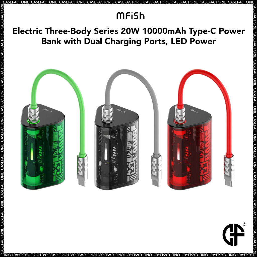 Mfish Electric Three-Body Series 20W 10000mAh Type-C Power Bank with ...