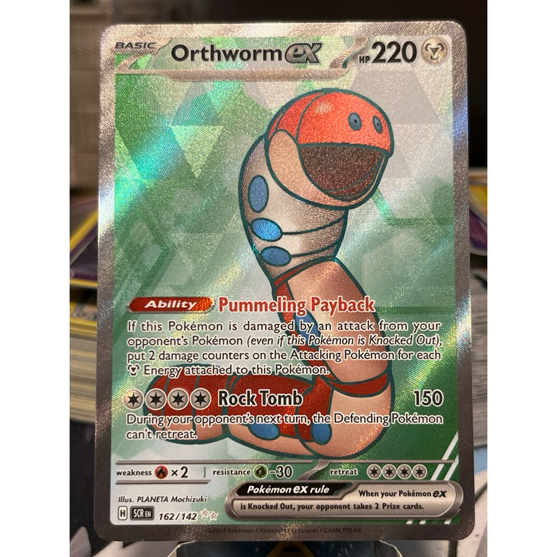 Orthworm ex Full Art 162/142 Stellar Crown Pokemon Card TCG | Shopee ...