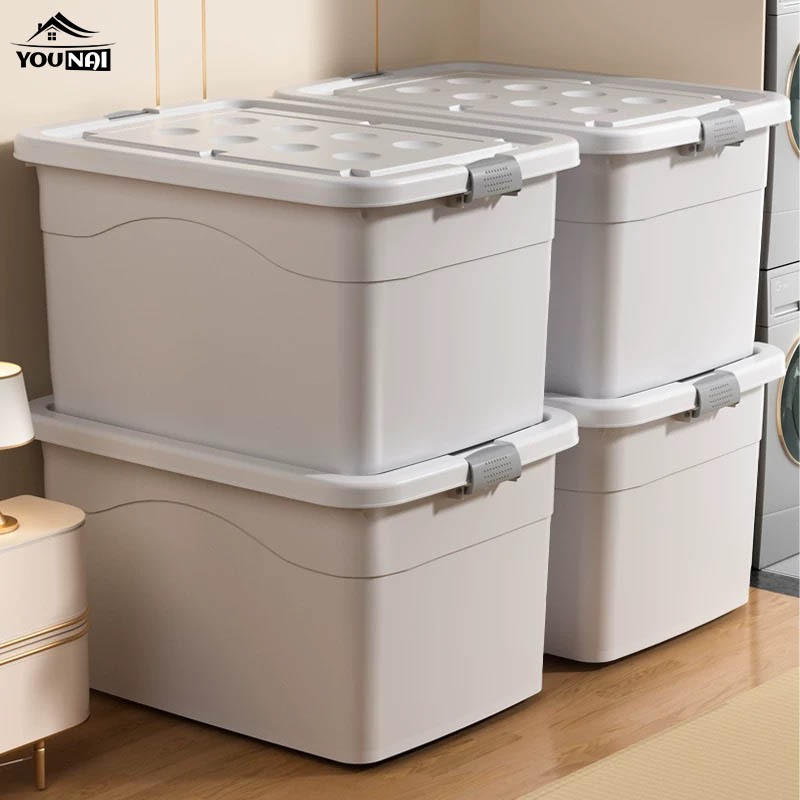 Stackable Storage Box With Wheels Plastic Storage Box Organizer For ...