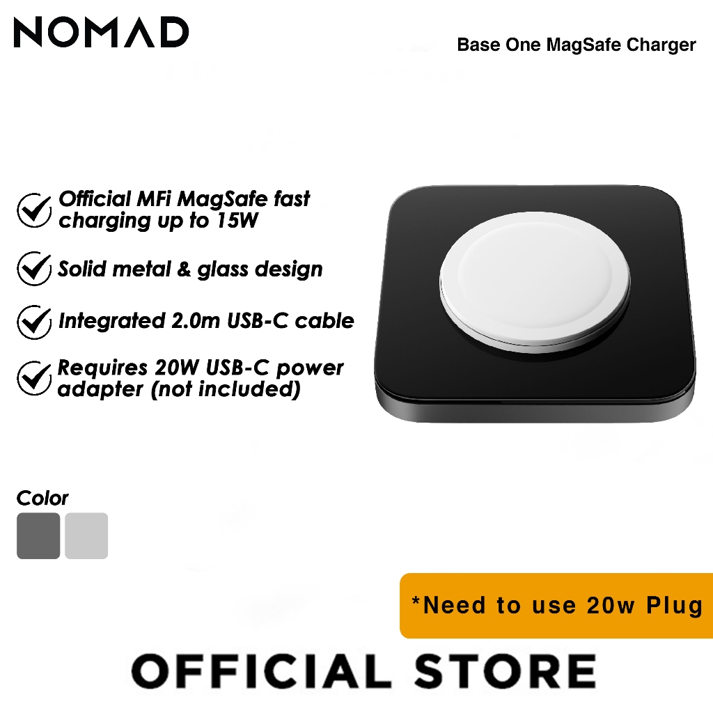 NOMAD Base One fast charging up to 15W Official MagS Charger for any Qi ...