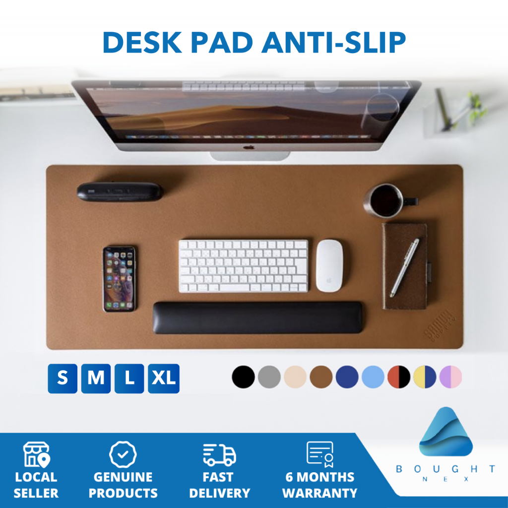 Leather Desk Pad - Waterproof, Anti-Slip, Writing Pad for Office, Home ...