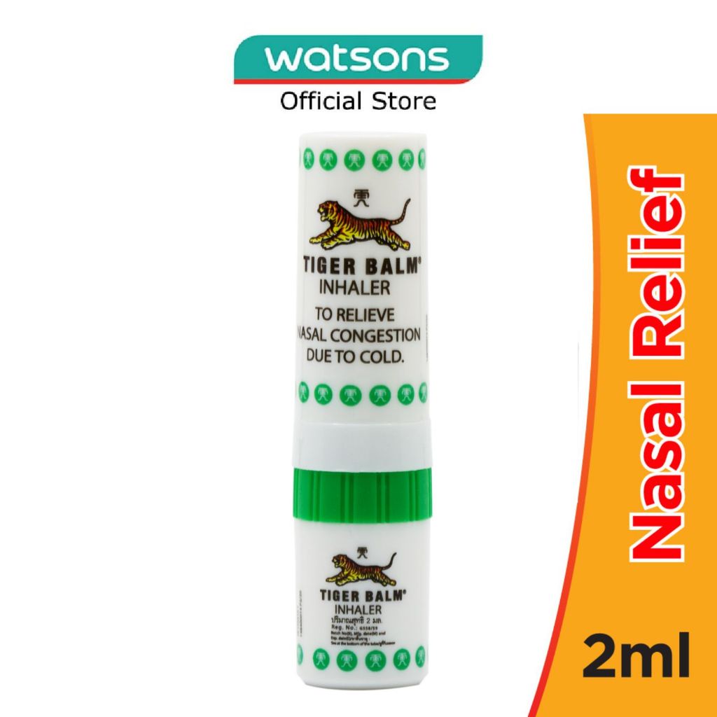 TIGER BALM 2 in 1 Inhaler (Relieve Nasal Congestion) 2ml | Shopee Singapore