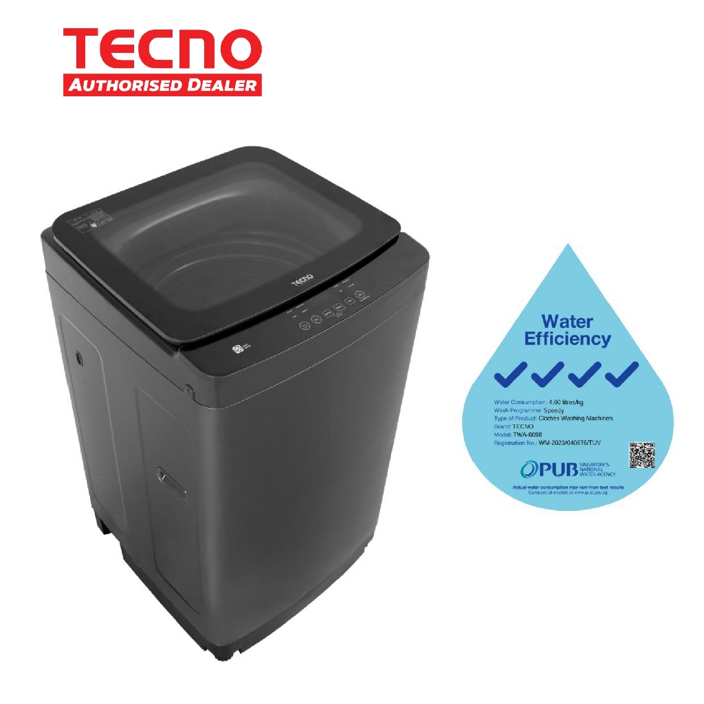 (Bulky) Tecno 8.0Kg Fully Automatic Washer With Bionic Wash Technology ...