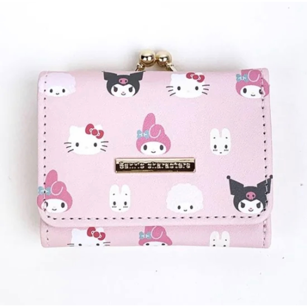 New !Sanrio Characters Compact Wallet Pink Face | Shopee Singapore