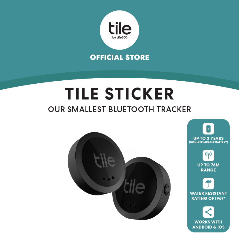Tile Sticker Bluetooth Tracker and Item Locator For Remote, Pets and ...