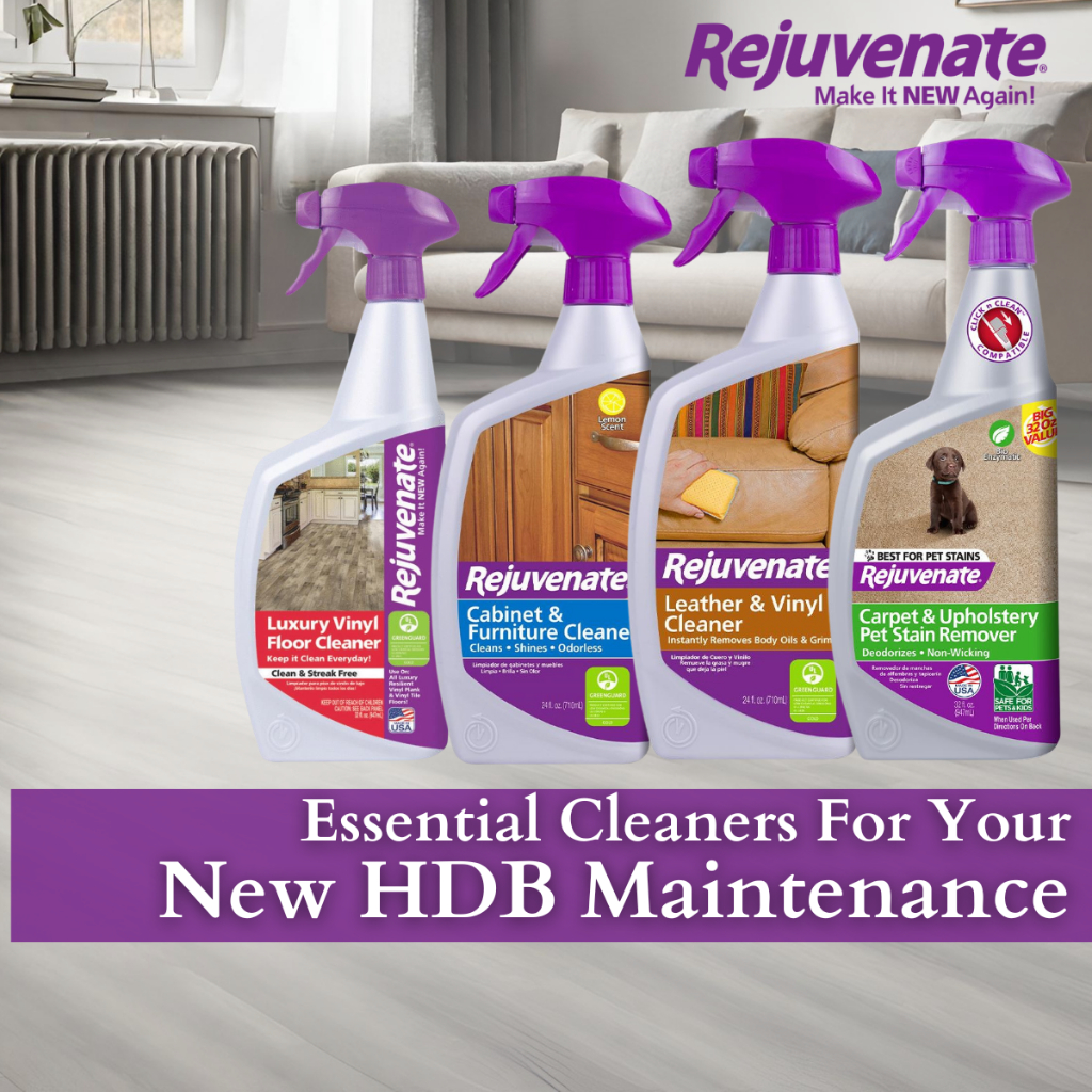 Rejuvenate Essential Cleaners for New HDB Flat Maintenance - Vinyl ...