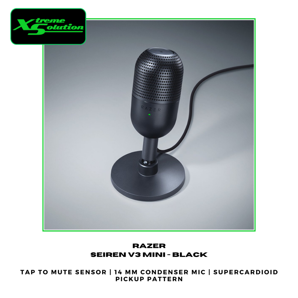Razer Seiren V3 Mini Ultra-Compact USB Microphone with Tap-to-Mute ...