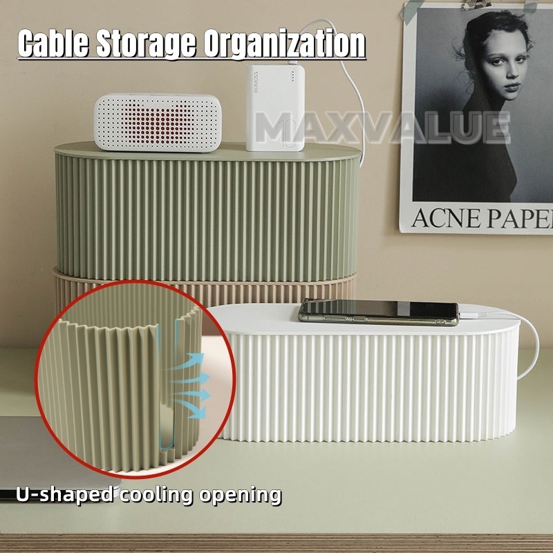 Maxvaluesg® Desktop Cable Storage Organiser Management Box Organizer ...