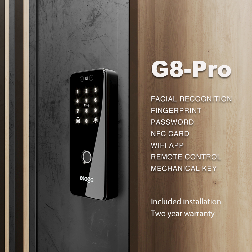 G8 Gate Digital Lock 3D Face Recognition/Fingerprint/Card/Smart App ...