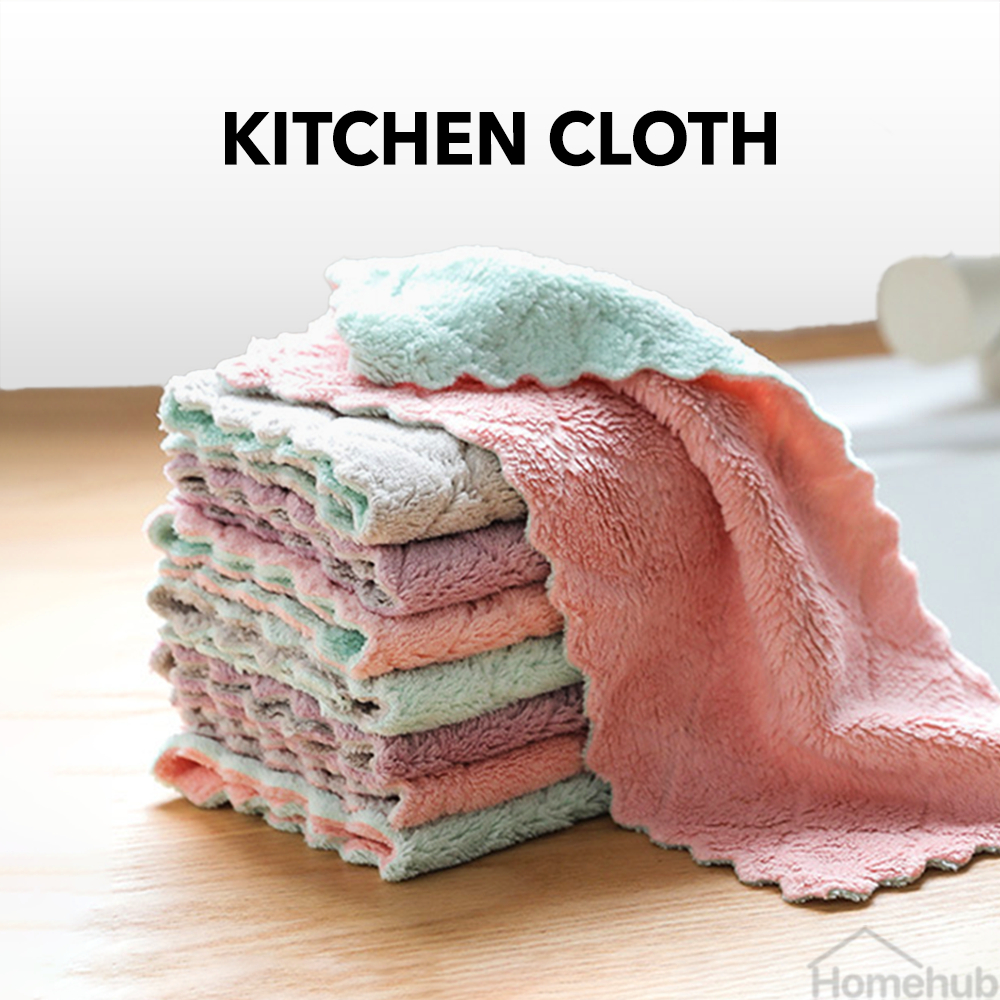 Homehub Kitchen Towel Cleaning Microfiber Cloth Microfibre Dish Table ...