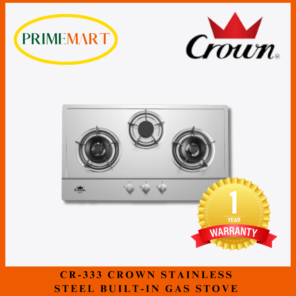 FREE INSTALLATION : CROWN CR-333 / CR-3 STAINLESS STEEL BUILT-IN GAS ...