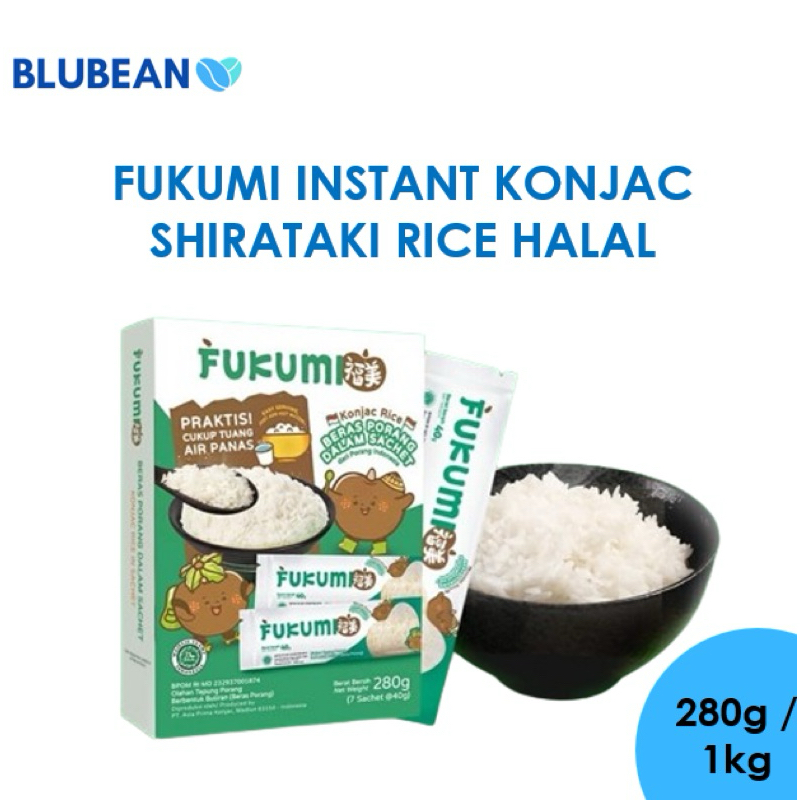 [BLUBEAN] FUKUMI Instant Konjac Shirataki Rice 28 KCAL ONLY | Low Carb ...