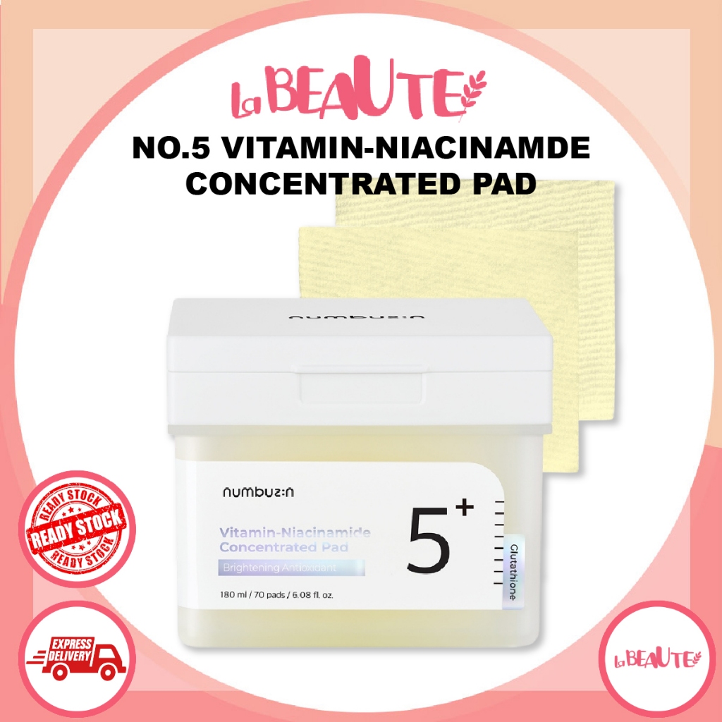 NUMBUZIN No.5 Vitamin-Niacinamide Concentrated Pad 180ml (70Pads) | Shopee Singapore