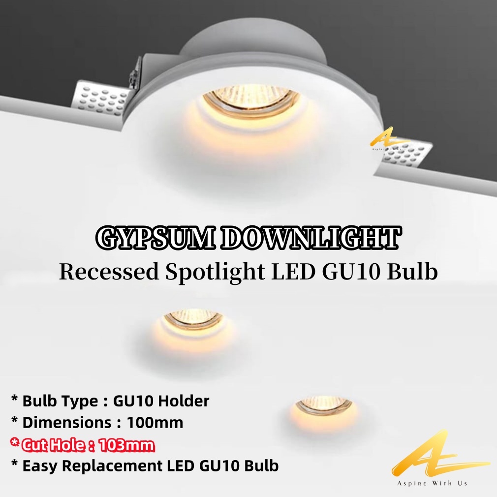 Gypsum Downlight Trimless Rimless Frameless Recessed Spotlight False ...
