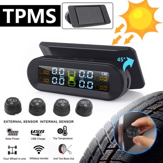 🔥SG SELLER🔥 New Solar TPMS Tyre Pressure Monitoring System Wireless ...
