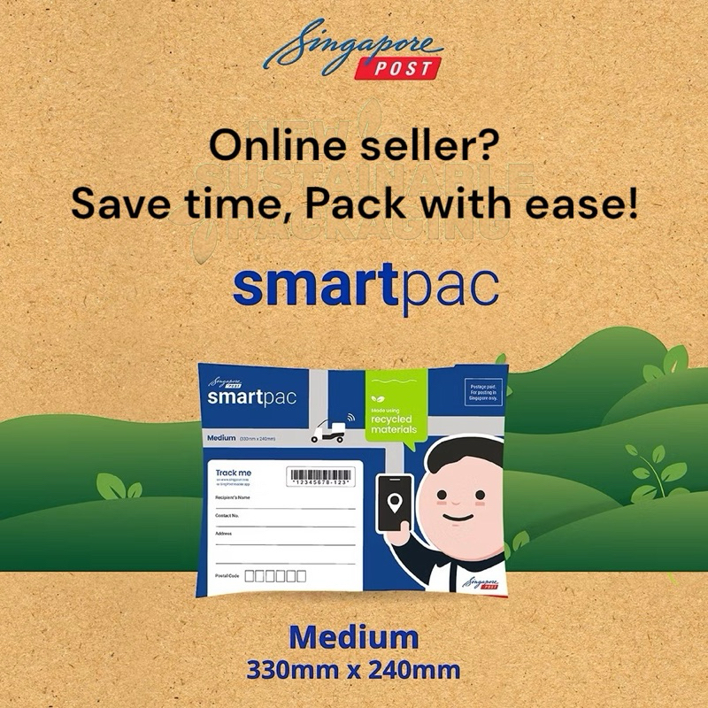 Medium Size SingPost Smartpac. Prepaid Polymailer for hassle-Free ...