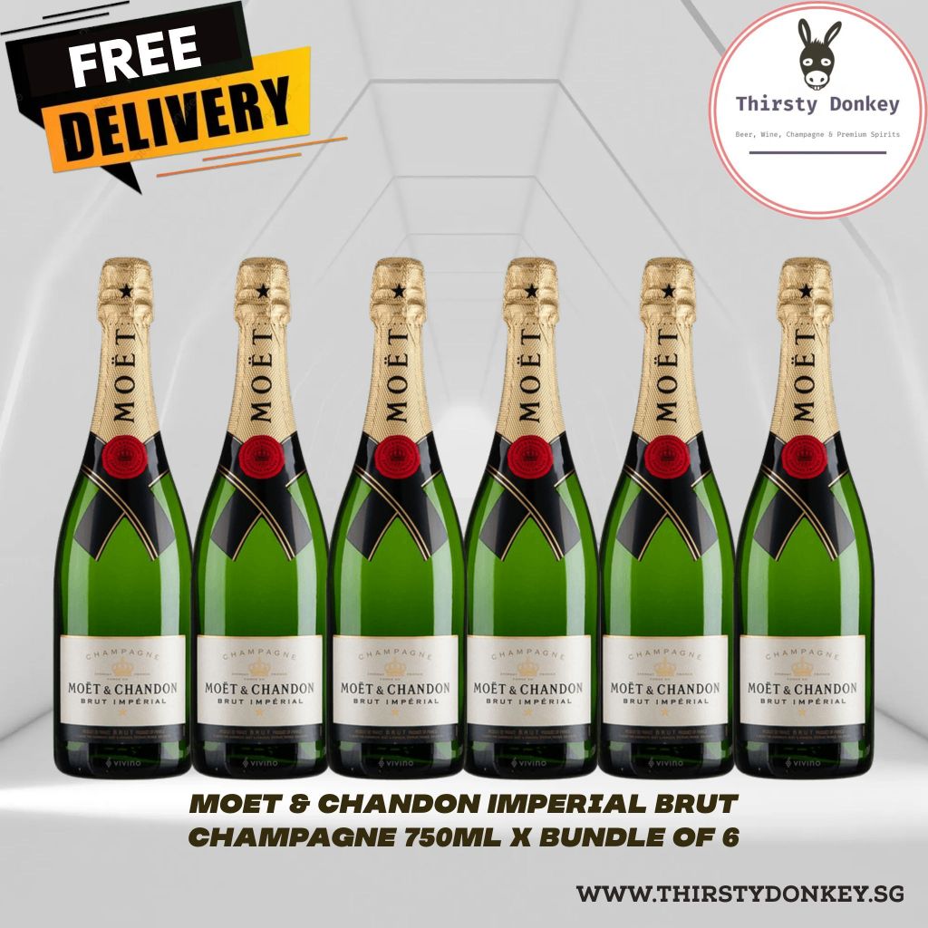 Moet & Chandon Imperial Brut Champagne 750ml (Bundle of 6) | Shopee ...