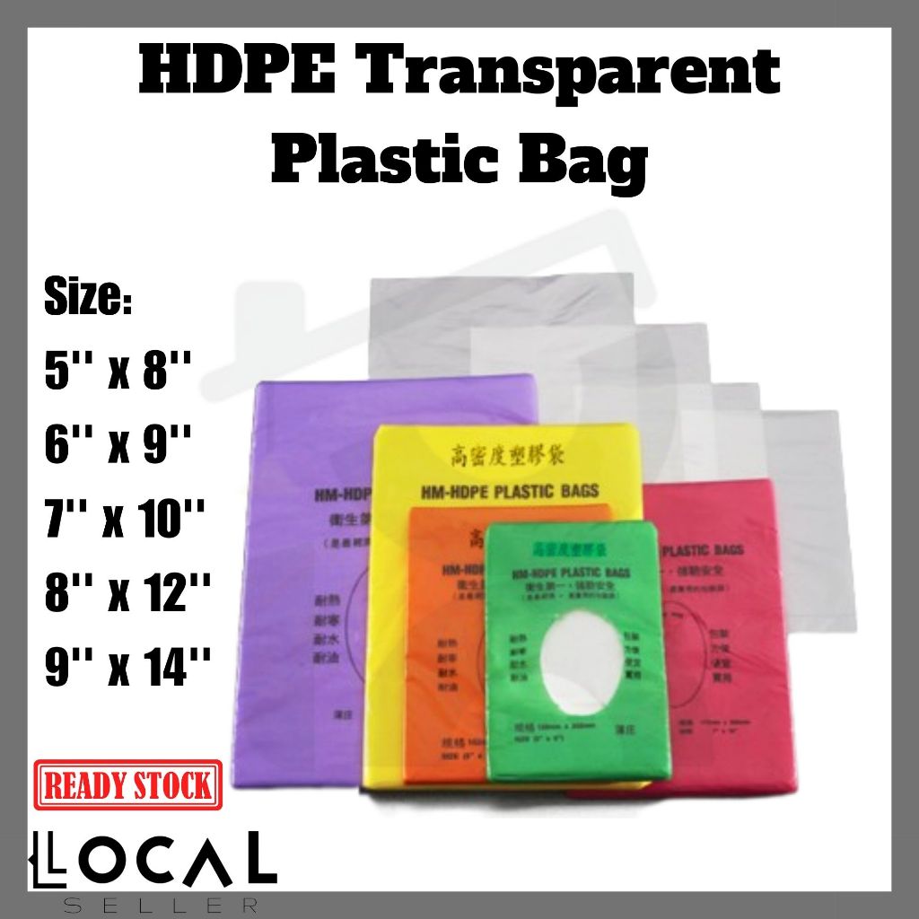 [SG Ready Stock] 5 Sizes | 2 Pack | HDPE Transparent Hygienical Food ...