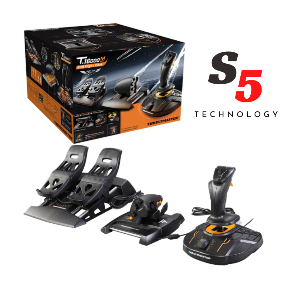Thrustmaster T16000m Fcs Flight Pack T16000m Flight Control System Flight Stick