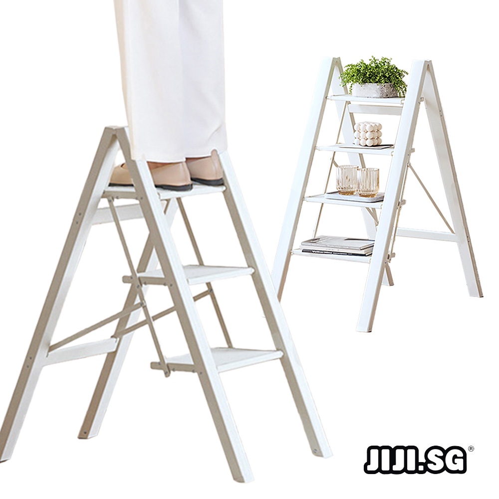 (JIJI.SG)TORE Aluminium Step Ladder / Foldable / Shelves / 3 4 Steps ...