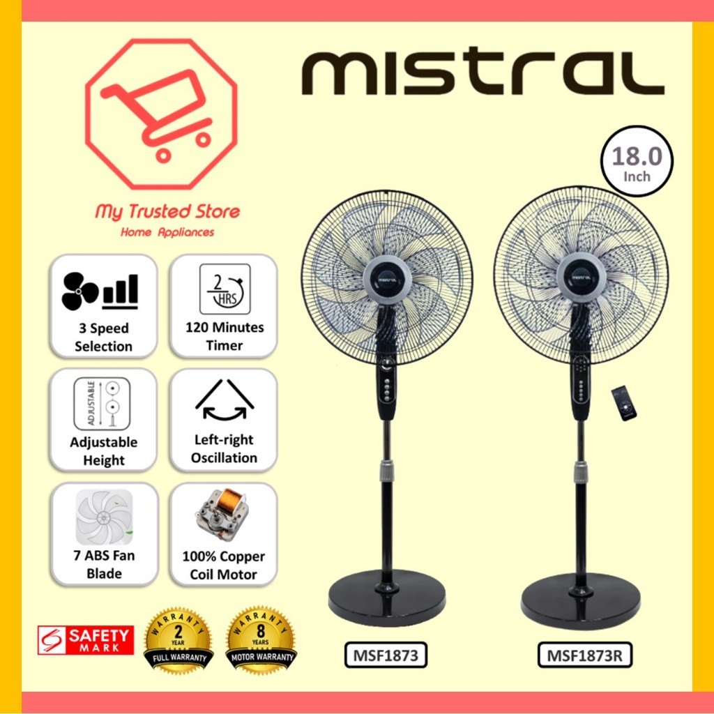 Mistral 18" Stand Fan [MSF1873] / with Remote Control [MSF1873R ...